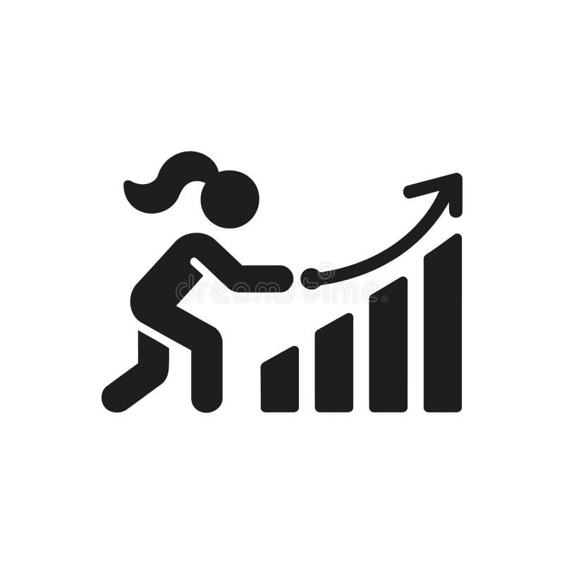 Progress Chart Climbing Icon Stock Vector - Illustration of climbing ...