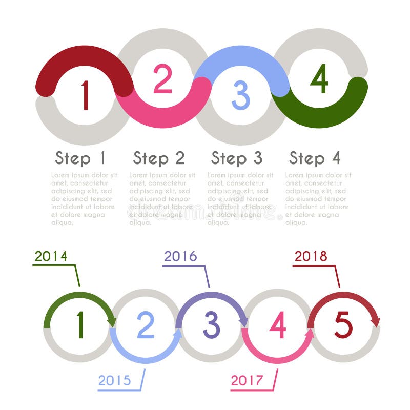 Progress Chart Statistic Concept. Infographic Template For Presentation ...