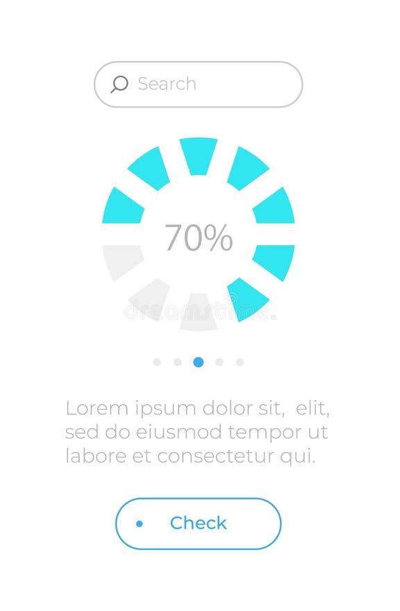 Progress Circle Chart UI Element Template Stock Vector - Illustration ...