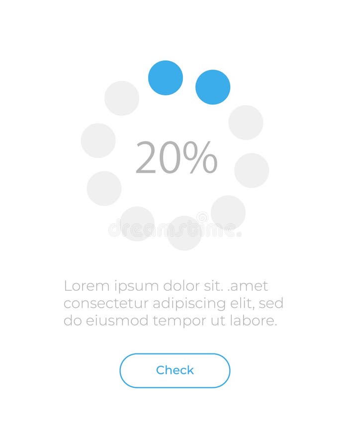 Loading Progress Indicator UI Element Template Stock Vector ... Loading Progress Indicator UI Element Template Stock Vector ...