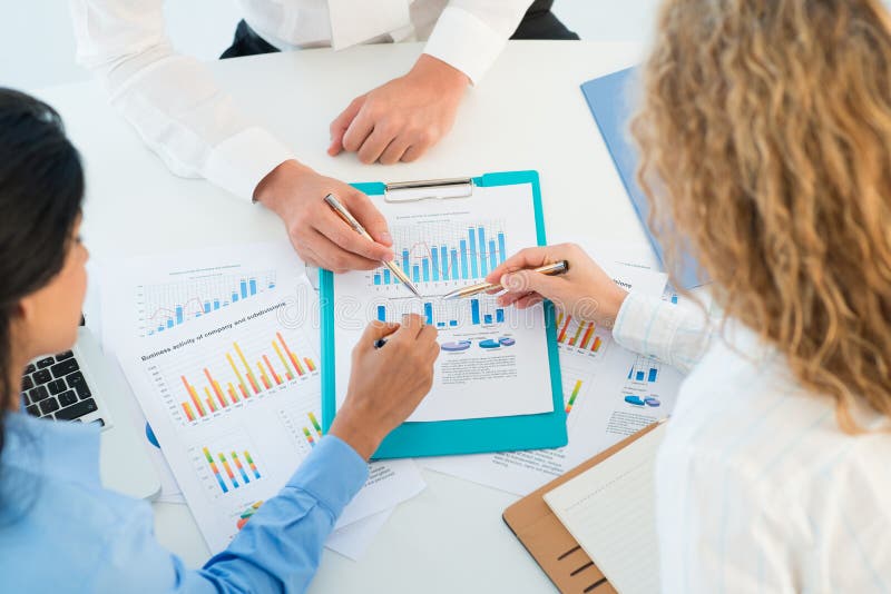 Progress of company stock photo. Image of paperwork, discussion - 38714642