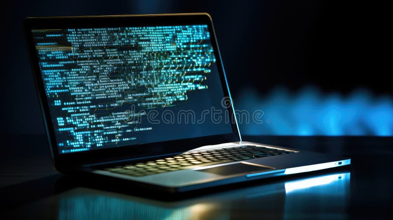 Progress Computer Blue Background Stock Illustration - Illustration of ...