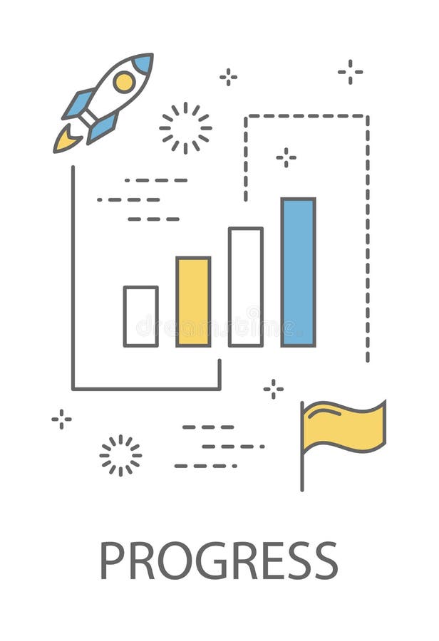 Progress Concept Illustration Stock Vector - Illustration of personal ...