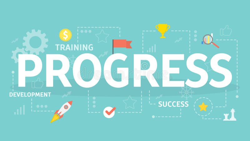 Progress Concept Illustration. Stock Vector - Illustration of ...