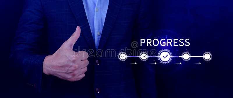Progress Concept, Touching To Tick Correct Mark in Checklist with ...