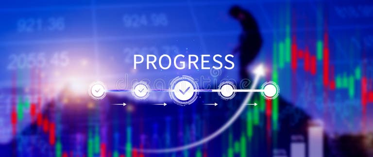 Progress Concept, Touching To Tick Correct Mark in Checklist with ...