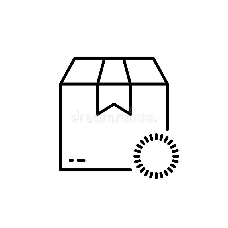 Progress Delivery Service Line Icon. Load Process of Shipping Product ...
