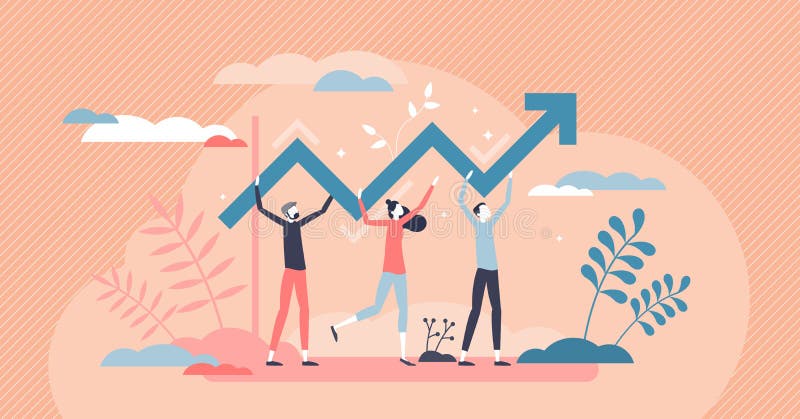 Progress Development As Success Improvement and Growth Tiny Person ...