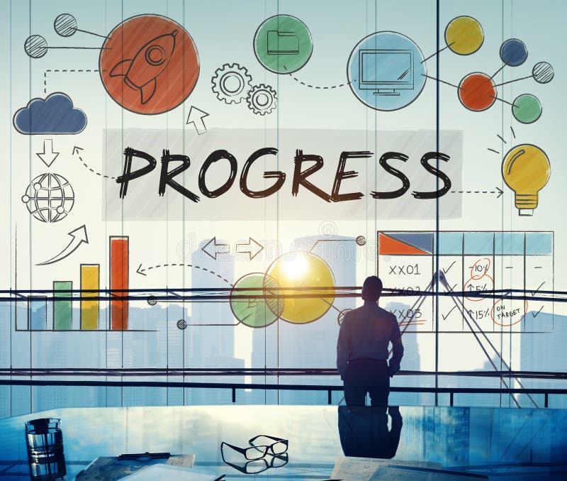 Progress Development Growth Innovation Advancement Concept Stock Photo ...