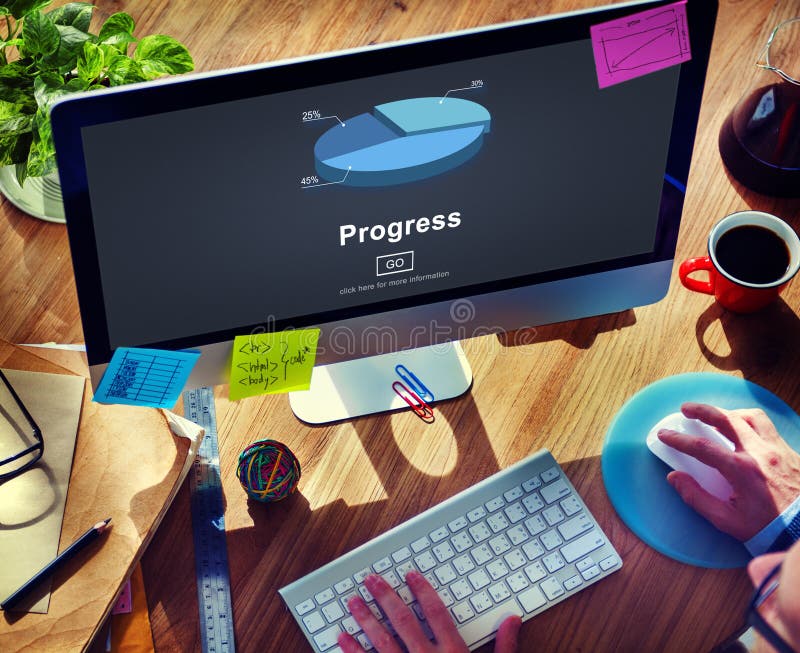 Progress Development Improvement Advancement Concept Stock Photo ...