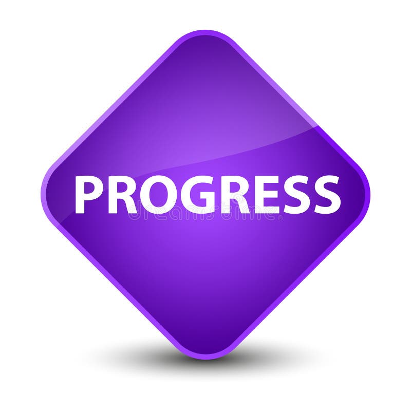 Progress Purple Square Button Stock Illustration - Illustration of ...