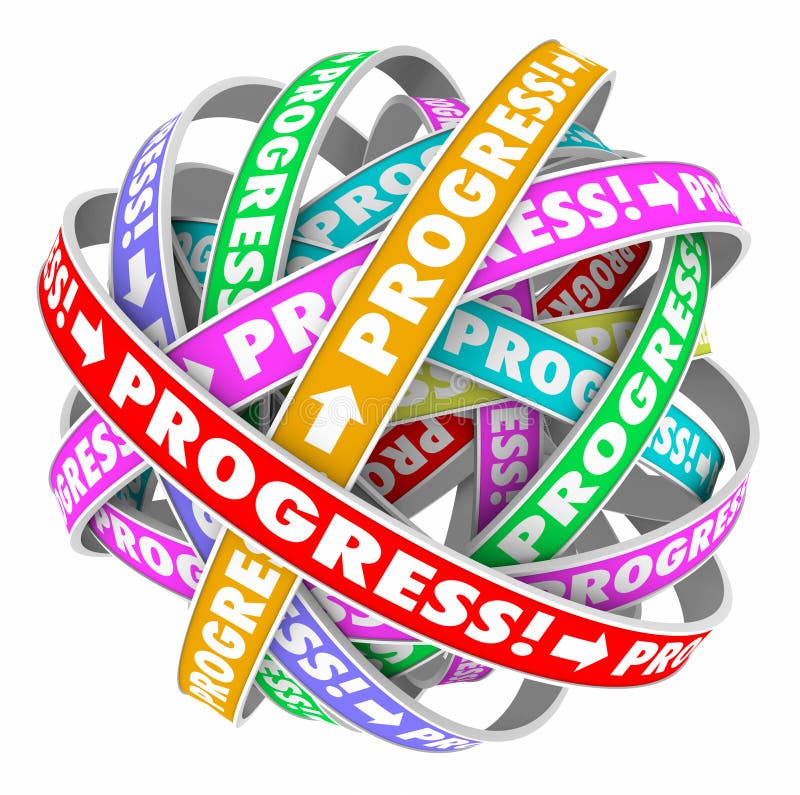 Progress Endless Cycle Continuous Improvement Forward Movement Stock ...