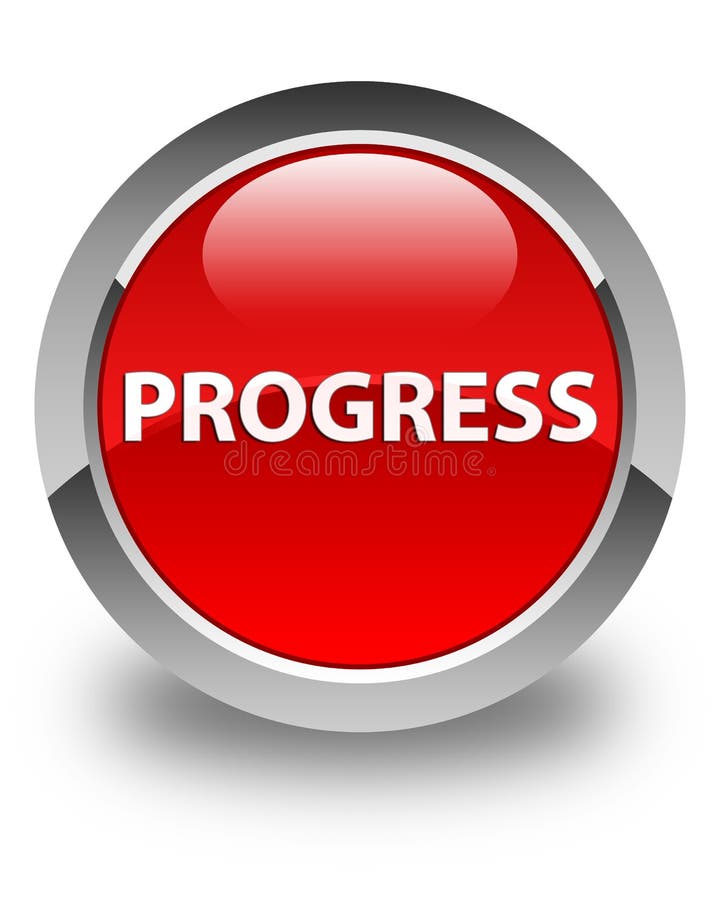 Progress Glossy Blue Round Button Stock Illustration - Illustration of ...