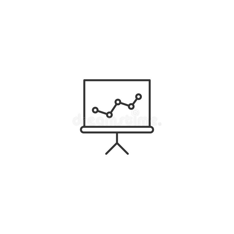 Progress Graph Growth Up Line Icon. Business Chart Grow Diagram Stock ...