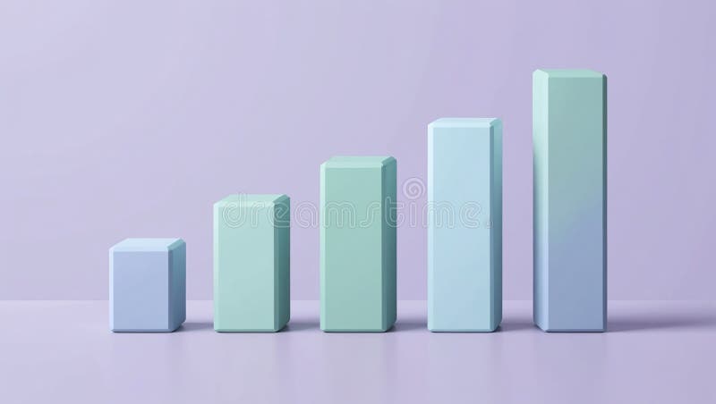 Progress, Growth, Achievement, Success: Three Dimension Bar Graph in ...