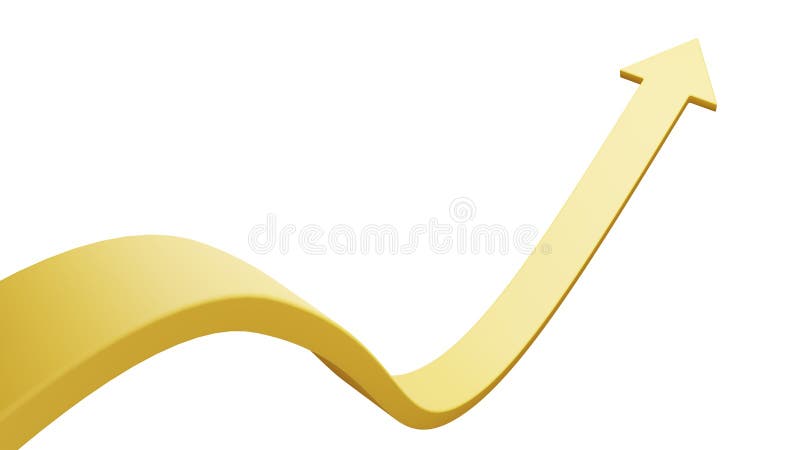 Progress, Growth, Improvement or Success Concept. Yellow Arrow Goes Up ... Progress, Growth, Improvement or Success Concept. Yellow Arrow Goes Up ...
