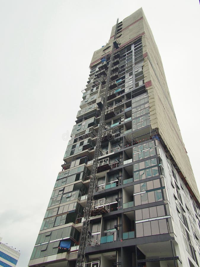 In Progress of the High Rise Tower Building Construction Site. Bangkok ...