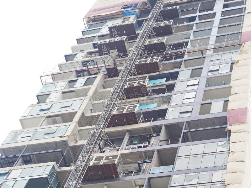 In Progress of the High Rise Tower Building Construction Site. Bangkok ...