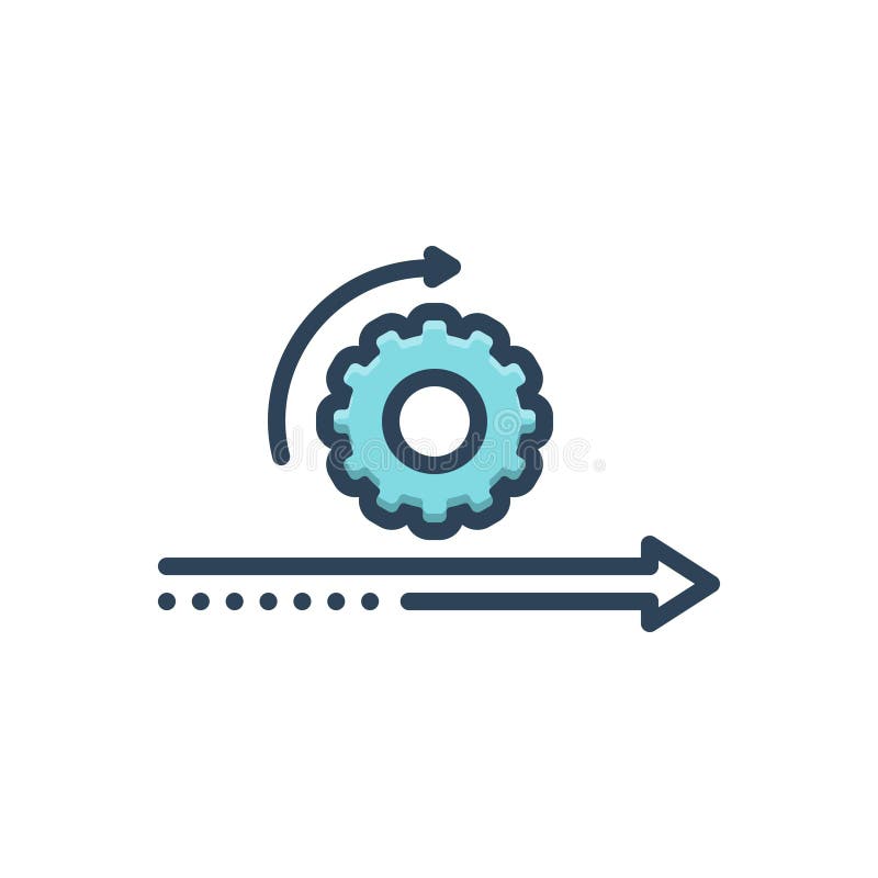 Color Illustration Icon for Progress, Headway and Update Stock Vector ...