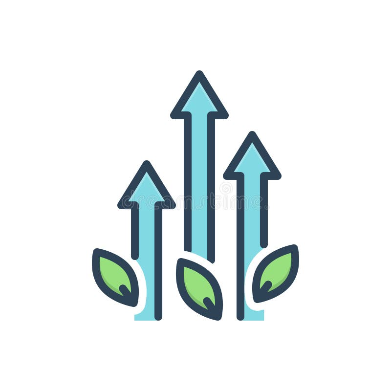 Color Illustration Icon for Progress, Increase and Growth Stock ...