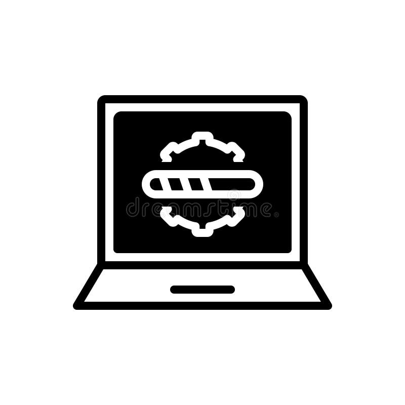 Black Solid Icon for Progress, Progression and Stride Stock Vector ...