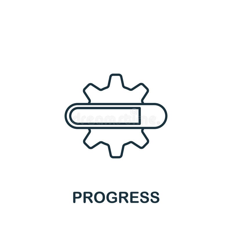 Progress Icon. Monochrome Simple Icon for Templates, Web Design and ...