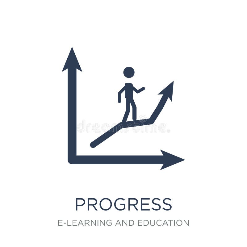Progress Icon. Trendy Flat Vector Progress Icon on White Background ...