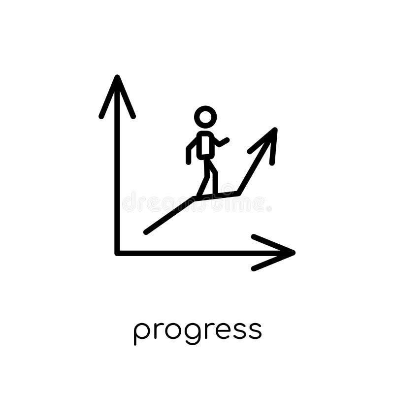 Progress Icon. Trendy Flat Vector Progress Icon on White Background ...