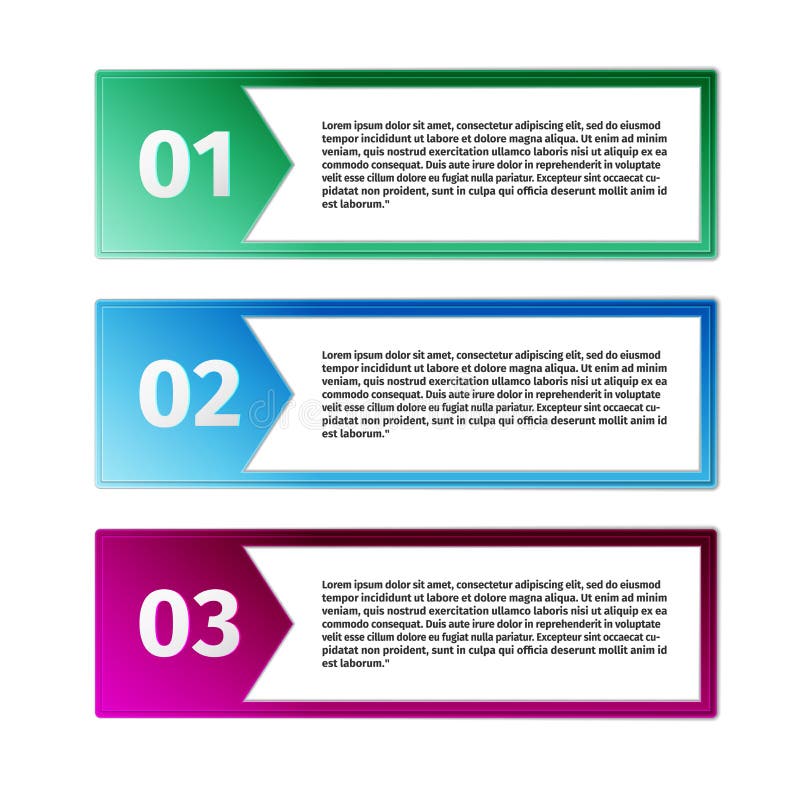 Progress Icons for Three Steps Stock Vector - Illustration of order ...