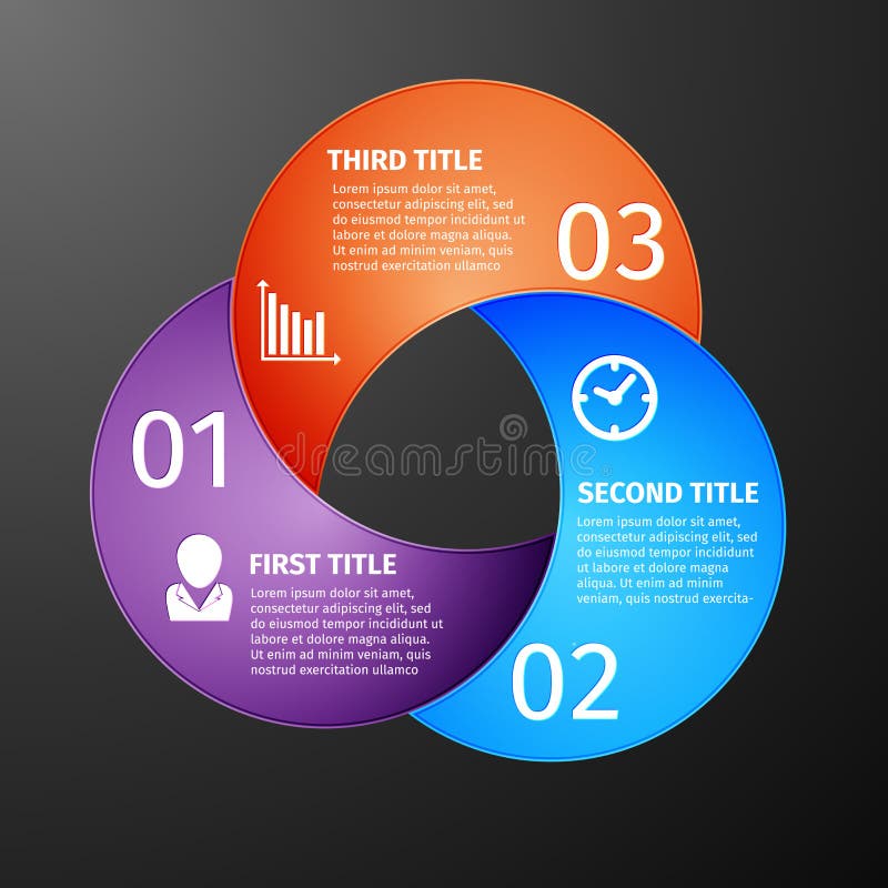 Progress Icons for Three Steps Stock Vector - Illustration of bubbles ...
