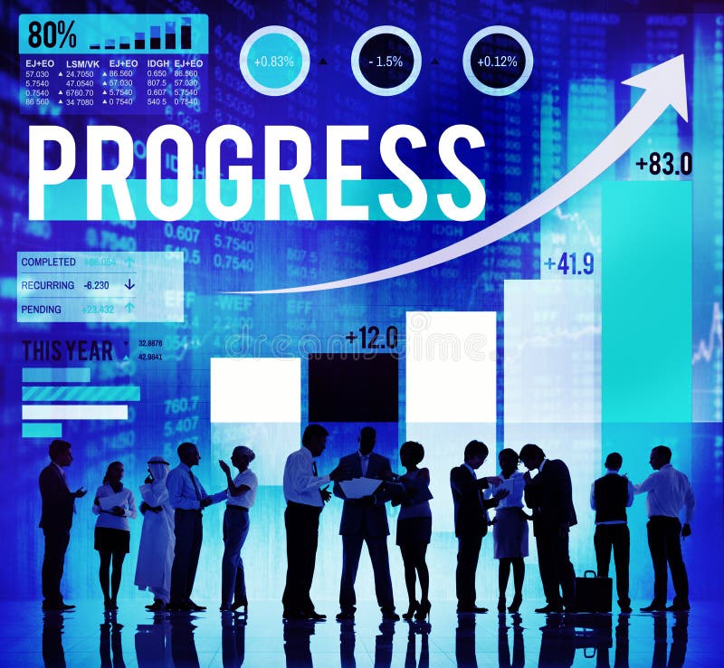 Progress Improvement Development Success Growth Concept Stock Photo ...