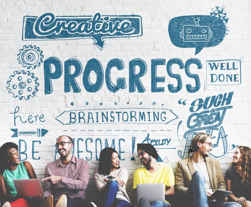 Progress Improvement Growth Progressive Development Concept Stock Photo ...