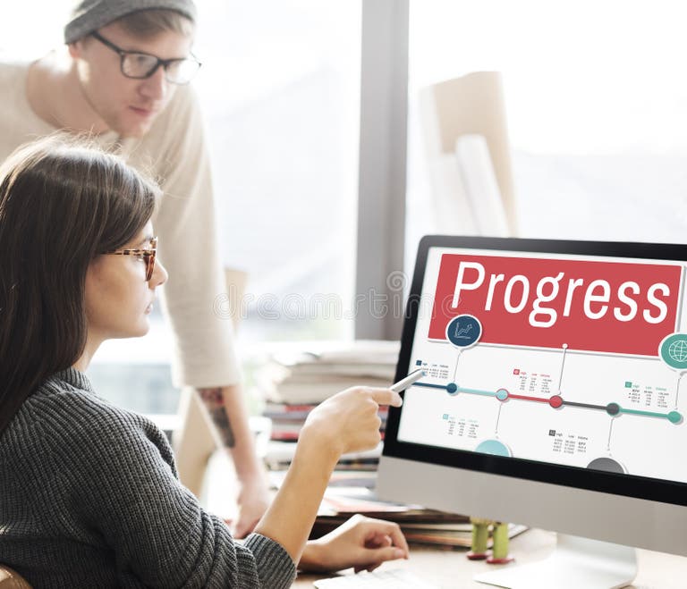 Progress Improvement Investment Mission Development Concept Stock Image ...