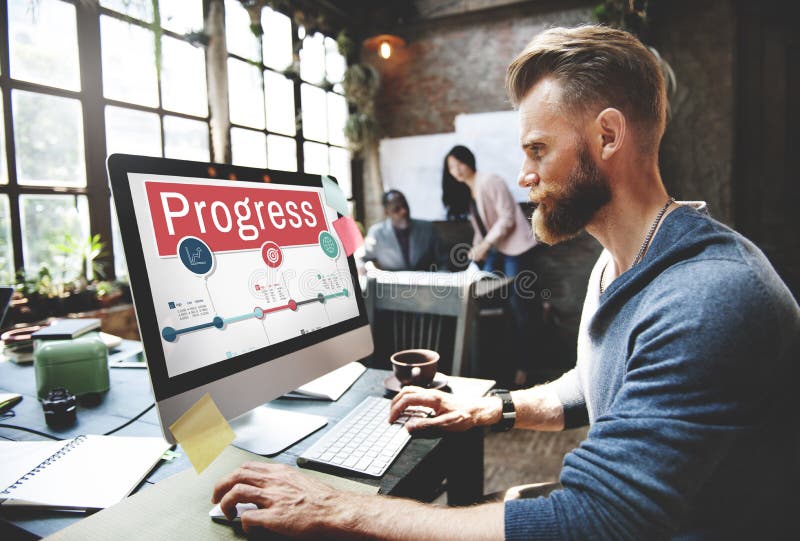 Progress Improvement Investment Mission Develoment Concept Stock Photo ...