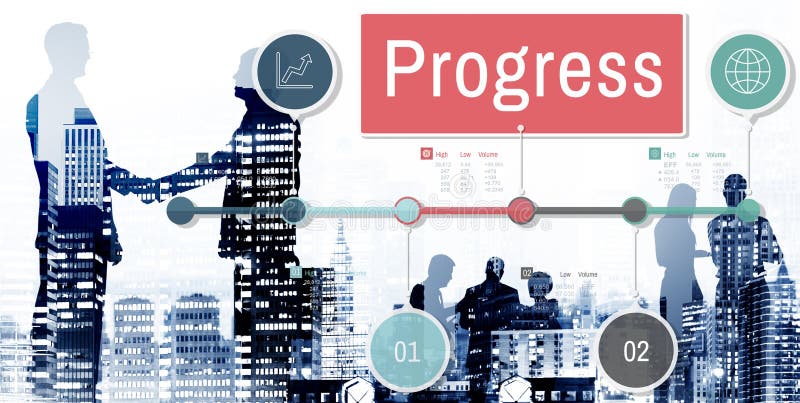 Progress Improvement Investment Mission Development Concept Stock Image ...