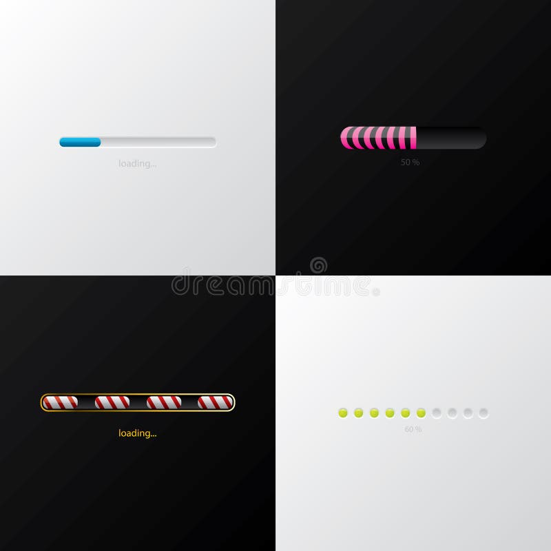 Progress Indicator Design Set Stock Vector - Illustration of design ...