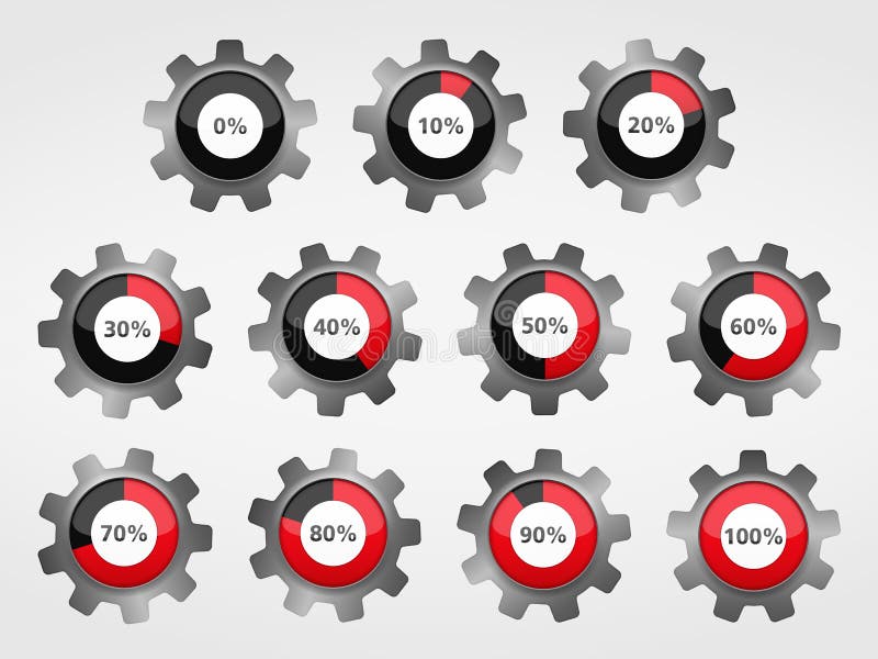 Progress Indicators stock vector. Illustration of icon - 34849288