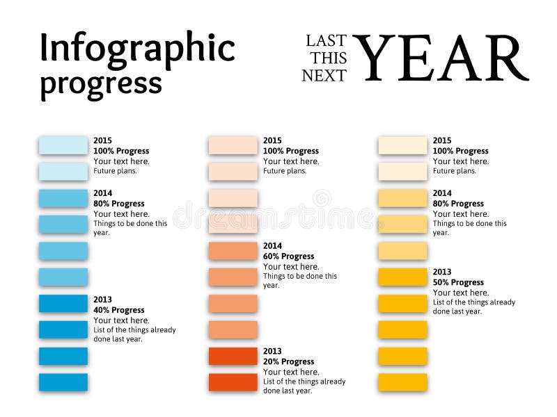 Progress Infographic stock vector. Illustration of infographic - 40391959