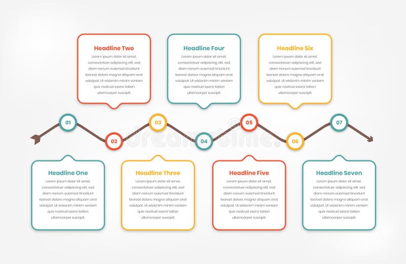 Progress or Infographic Timeline for Data Presentation Stock Vector ...