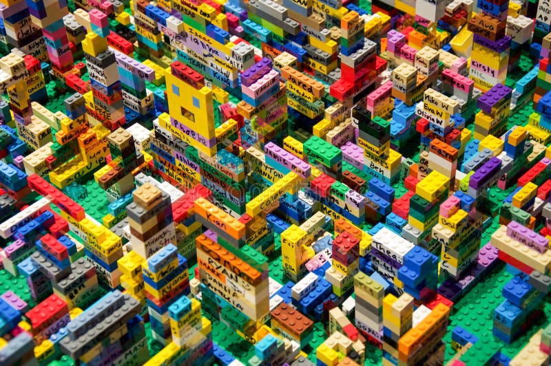 In-Progress: Interactive Lego Display Editorial Stock Photo - Image of ...