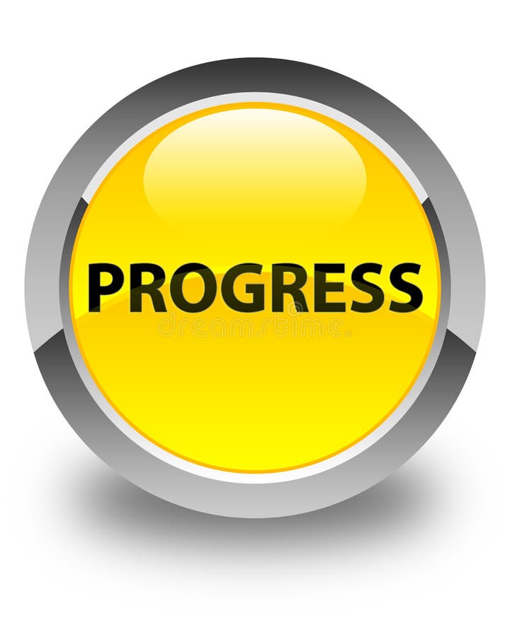 Progress Glossy Yellow Round Button Stock Illustration - Illustration ... Progress Glossy Yellow Round Button Stock Illustration - Illustration ...