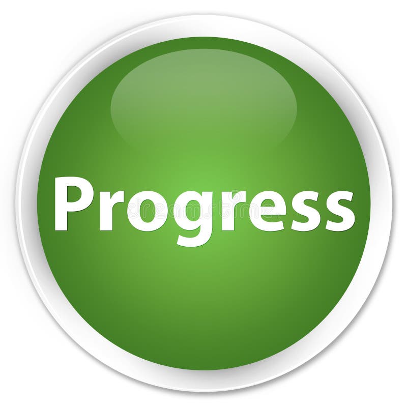 Progress Premium Yellow Round Button Stock Illustration - Illustration ...