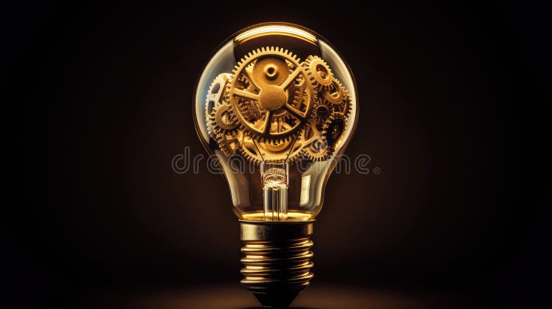 Progress Light Bulb Concept Stock Illustration - Illustration of design ...