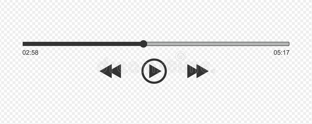 Progress Loading Bar of Audio or Video Player with Time Slider, Pause, Rewind and Fast Forward ...