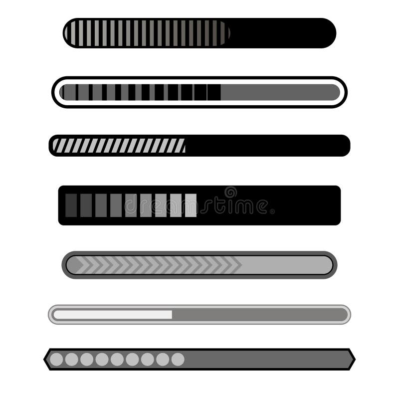 Loading Grey Icons stock vector. Illustration of process - 116066044