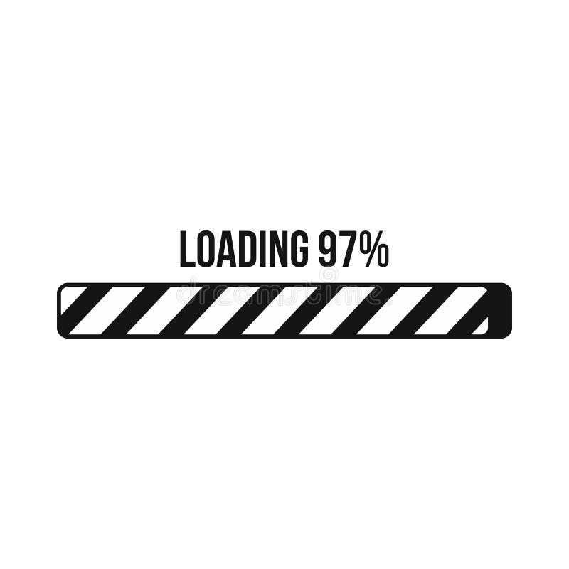 Progress Loading Bar Icon, Simple Style Stock Vector - Illustration of ...