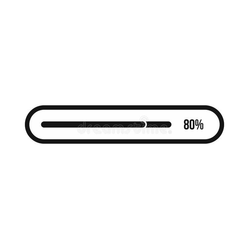 Progress Loading Bar Icon, Simple Style Stock Vector - Illustration of ...