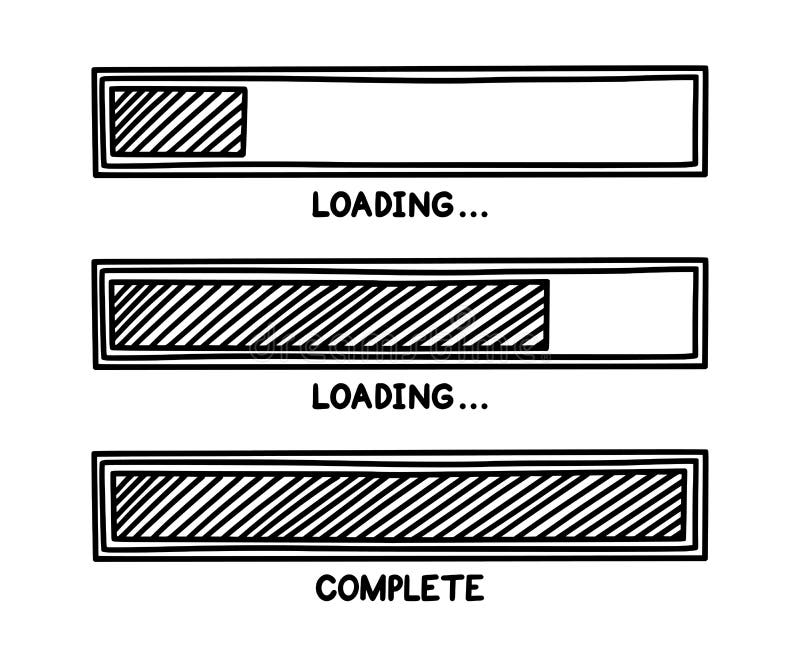 Progress Bar Hand Drawn Stock Illustrations – 881 Progress Bar Hand ...