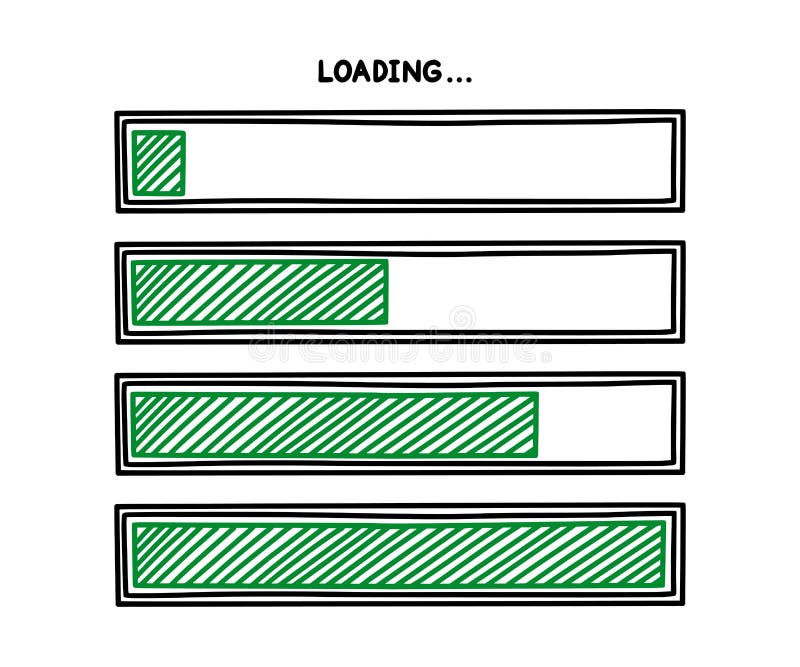 Progress Bar Hand Drawn Stock Illustrations – 881 Progress Bar Hand ...