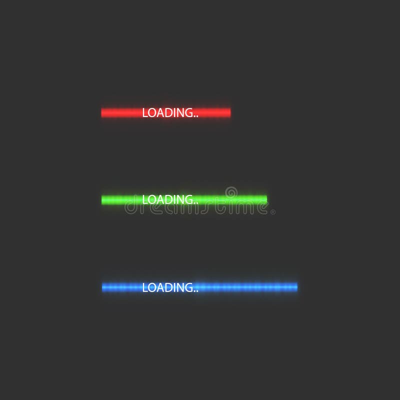 Progress Loading Bar with Lighting. Concept Technology. Vector ...